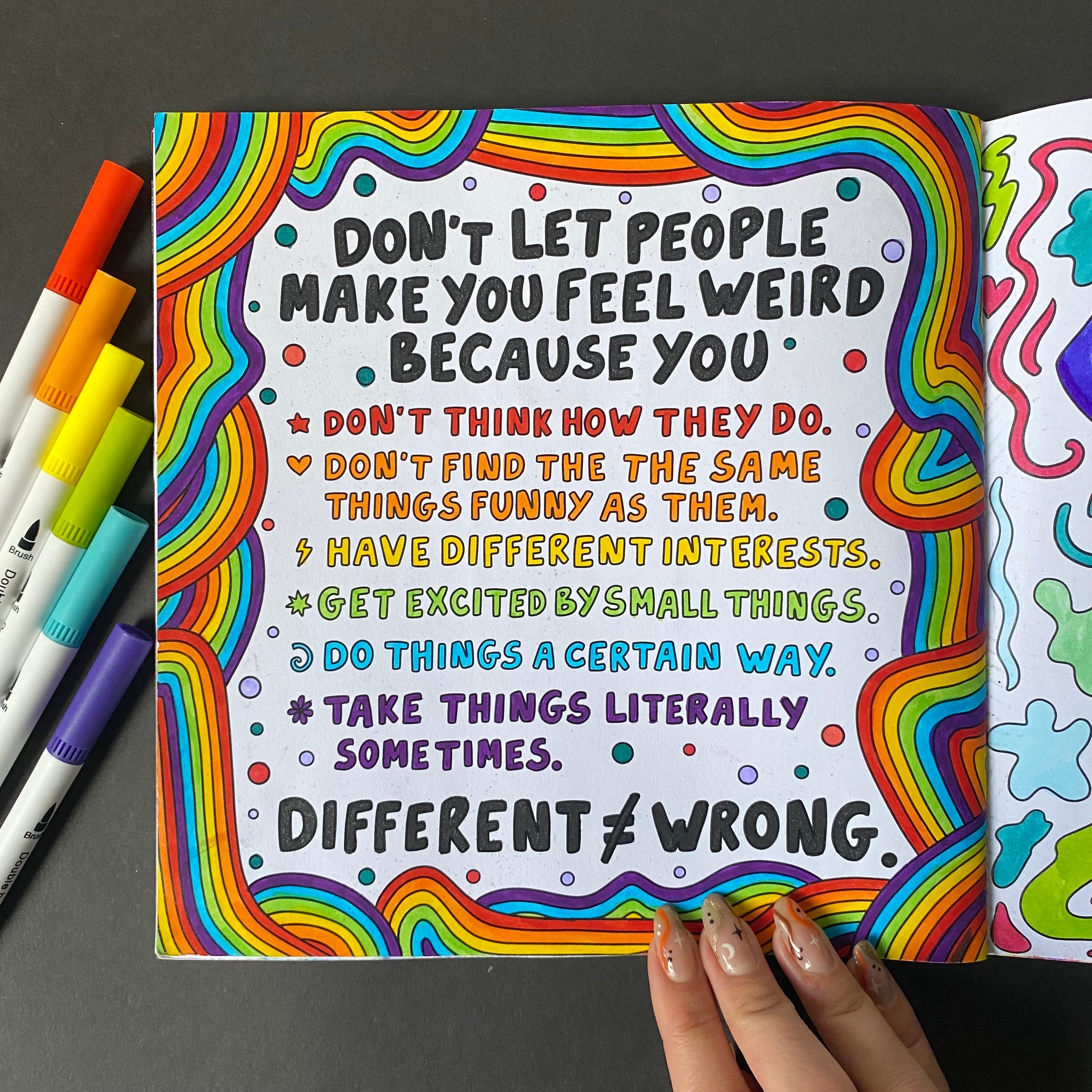 Messages to My Younger Self Colouring Book – calmoverchaosltd